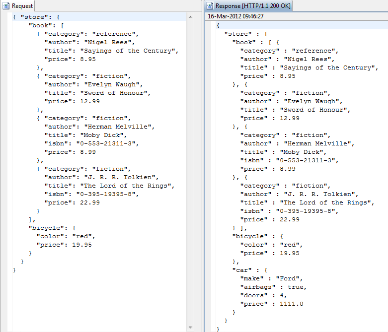 JSON EXAMPLE Alisen Berde