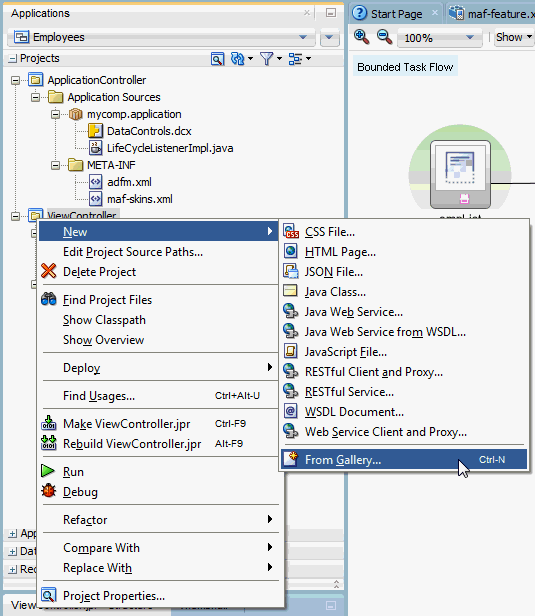 Oracle JDeveloper 12c チュートリアル - Oracle Mobile Application Frameworkを使用したモバイル・アプリケーションの構築