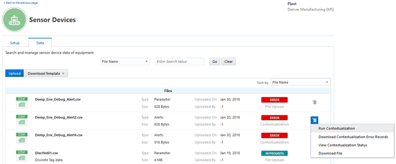Oracle Adaptive Intelligent Apps for Manufacturing Data Ingestion User ...
