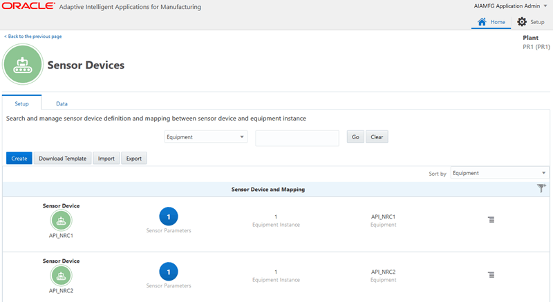 Oracle Adaptive Intelligent Apps for Manufacturing Data Ingestion User ...