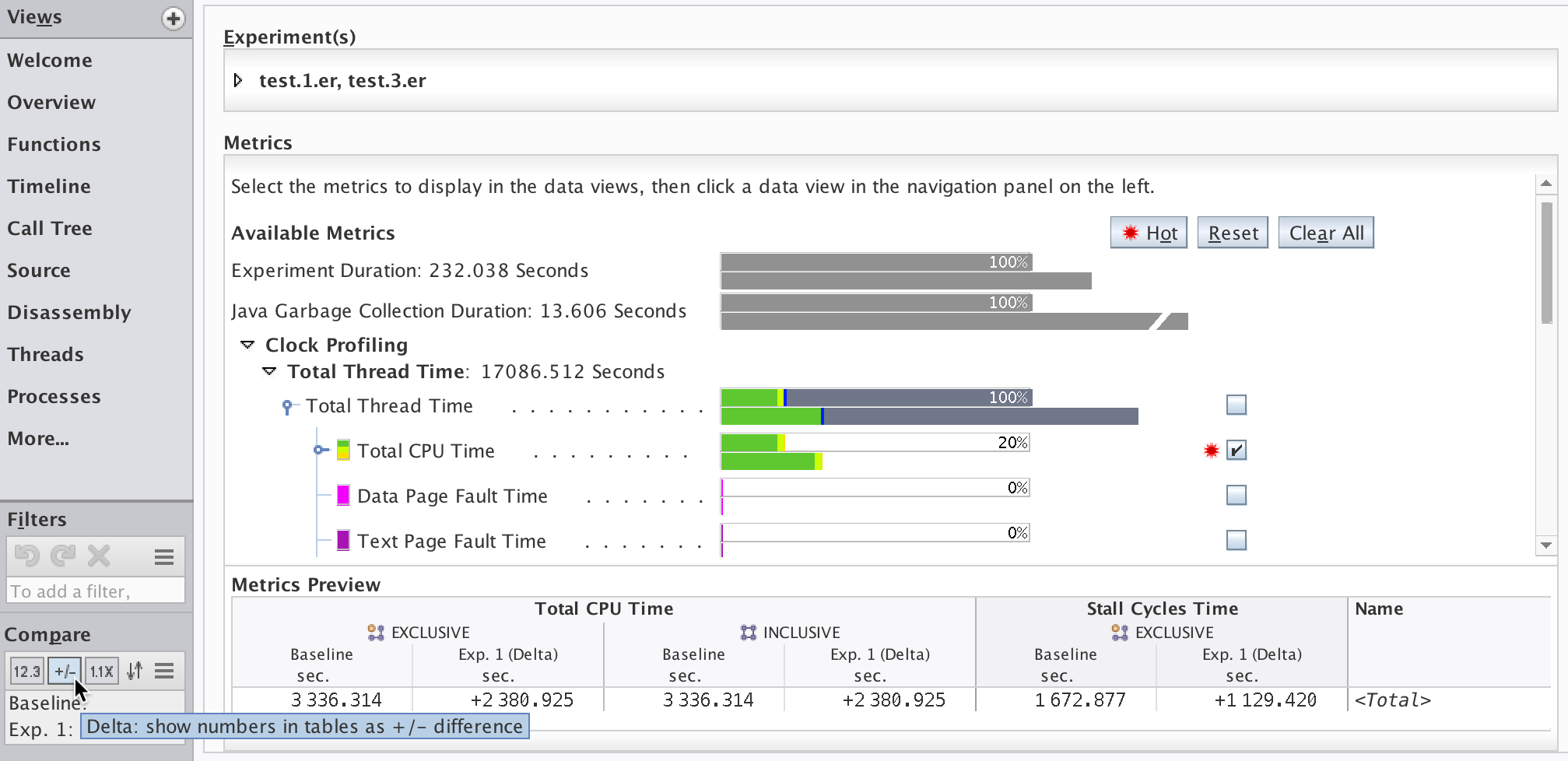 Performance Analyzer New Features - What's New in the Oracle® Developer ...