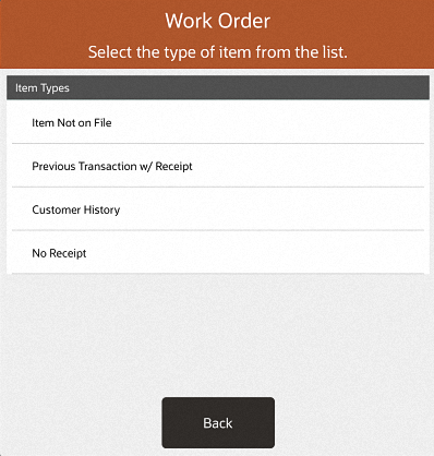 Work Order Transactions