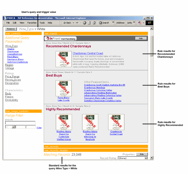 Oracle Commerce Guided Search - Record promotion examples