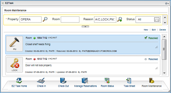 EZTask - Room Maintenance