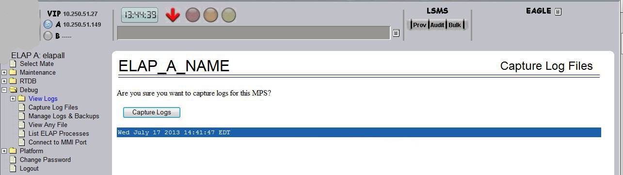 Saving Logs Using the ELAP GUI