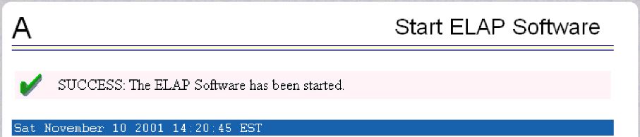 Restarting the ELAP Software
