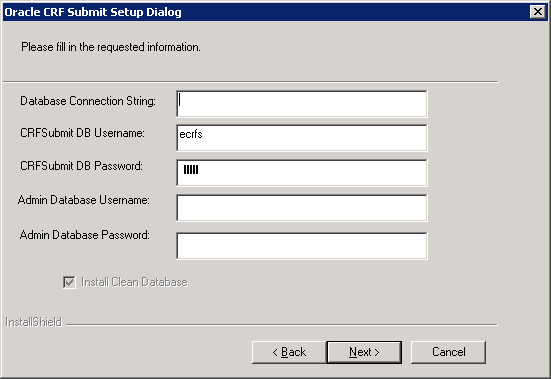 Installing the CRF Submit software - 3.1.2