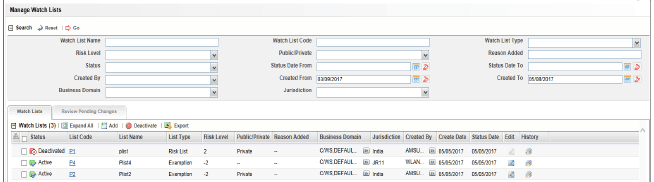 Managing Watch List Management