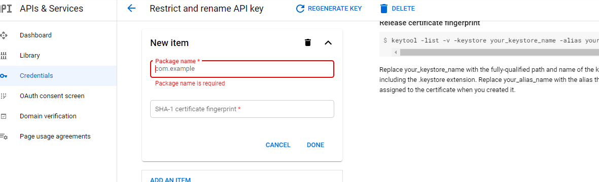 FCM Setup Configurations