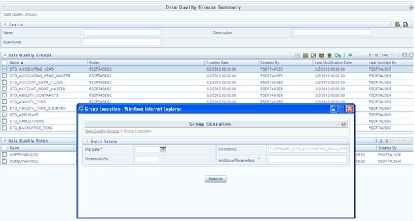 Data Quality Groups for Staging Tables
