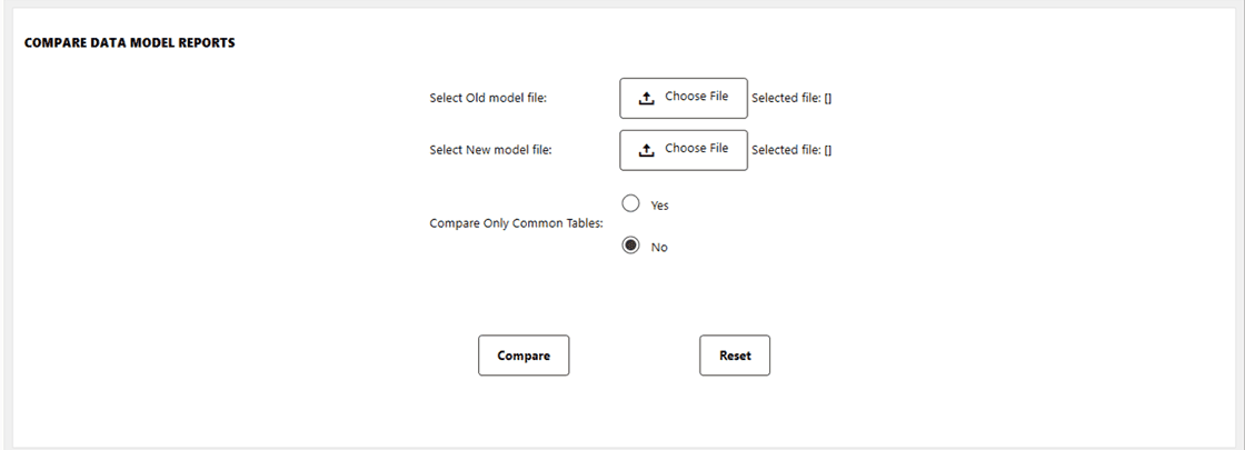 38Compare Data Model Reports and Generate Data Model Difference Report
