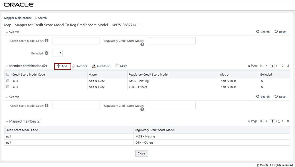 35Credit Score Model and Probability of Default Model Tables