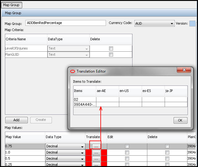Configure Map Group Criteria and Values