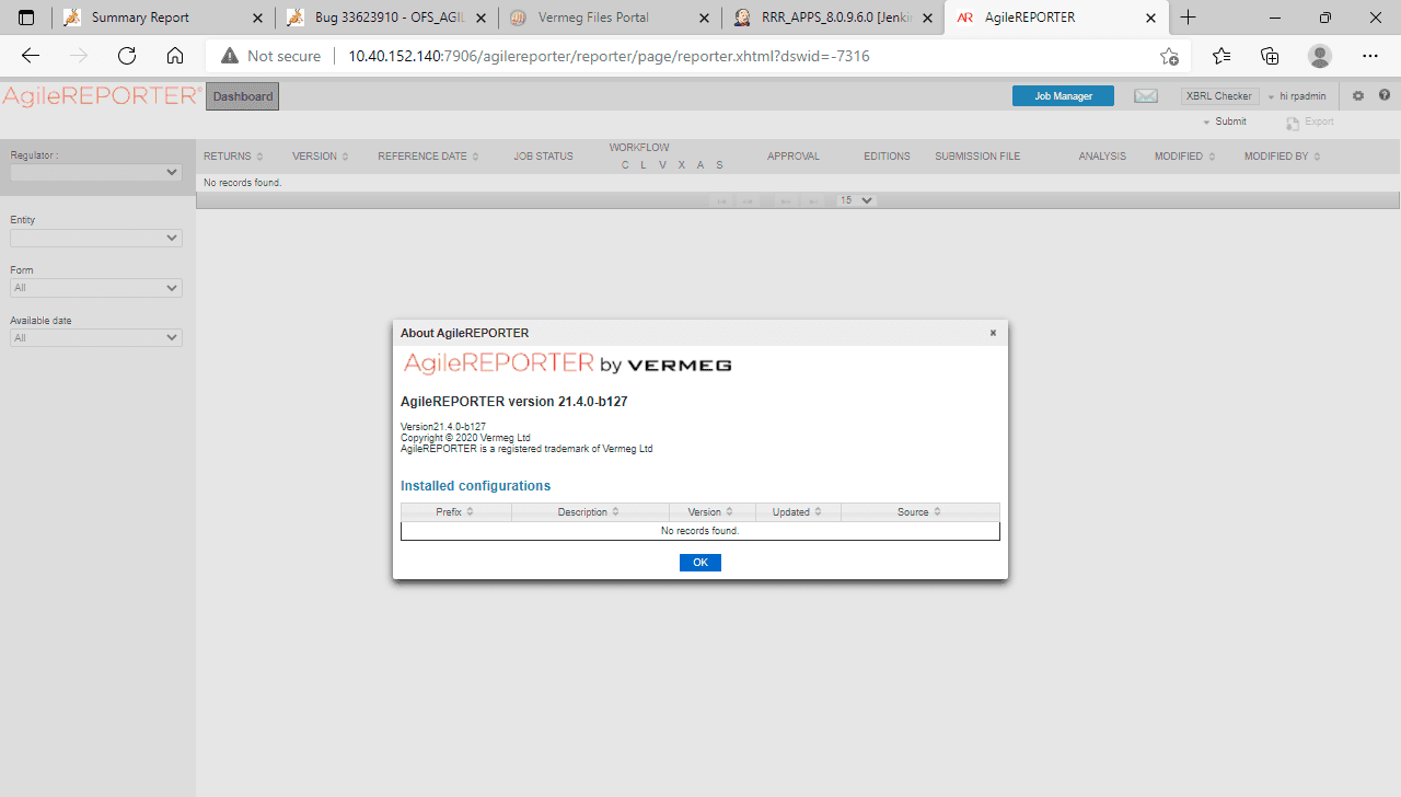4 Installing the OFS AgileREPORTER Applications Pack