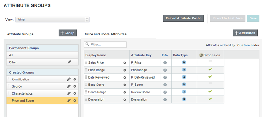 About attribute groups and the Attribute Groups page