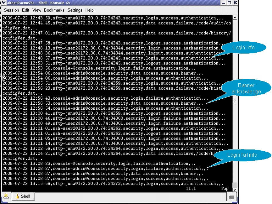 Audit Log Samples