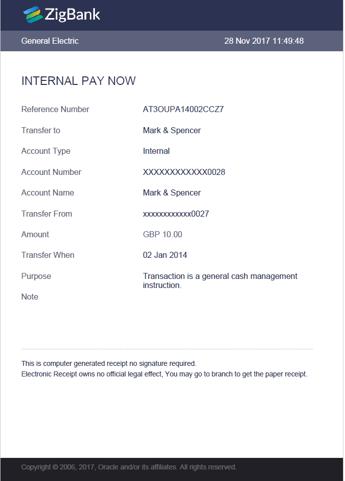 E Receipt