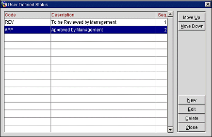 Membership User Defined Status