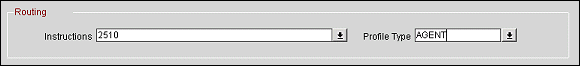 Routing Instructions and Profile Type