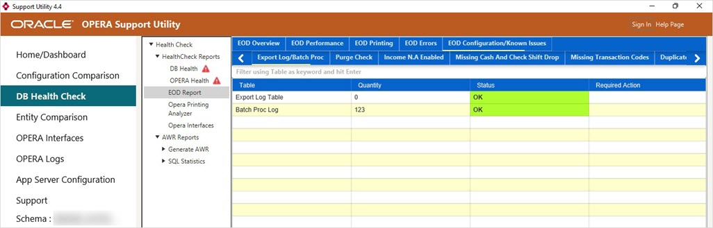 Health Check Reports