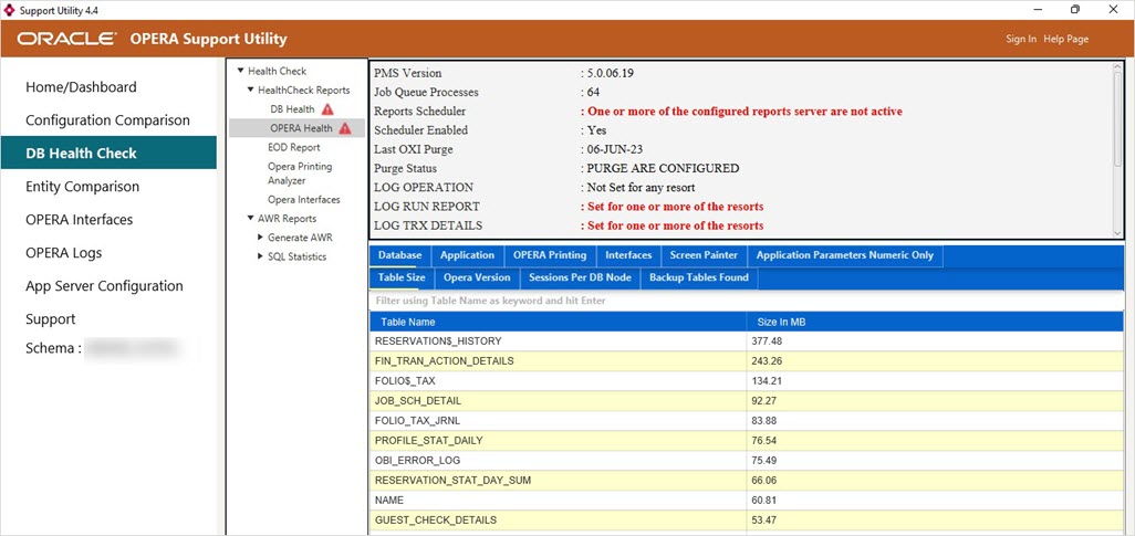 Health Check Reports