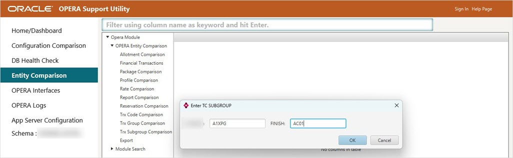 OPERA Entity Comparison