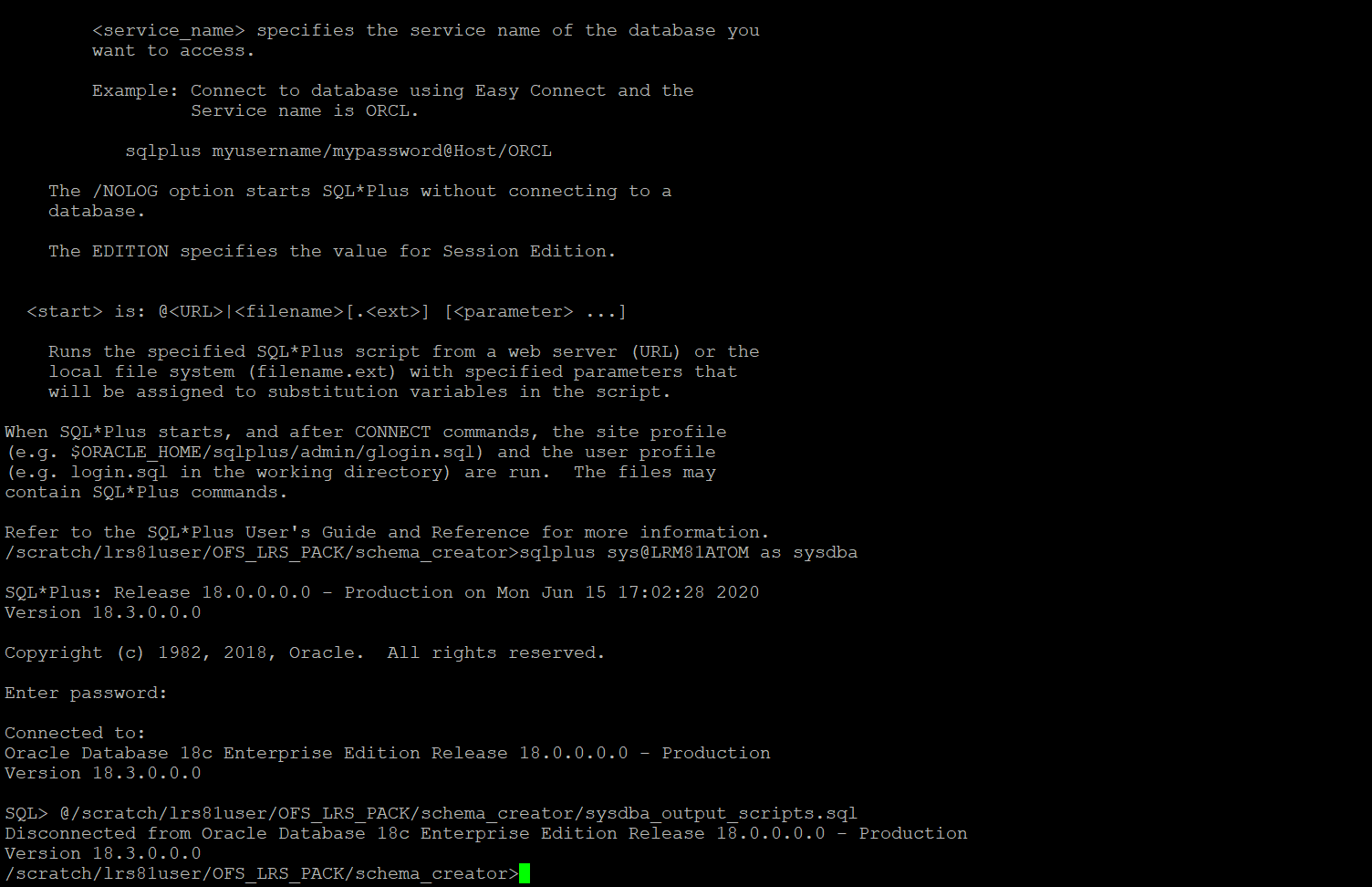 Execute the Schema Creator Utility in Offline Mode
