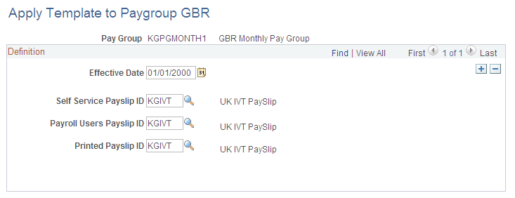 Assigning Payslips to Pay Groups