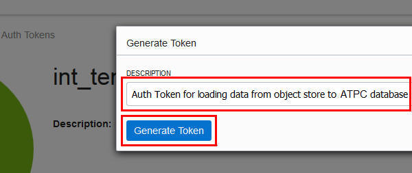 Creating an Object store Auth Token