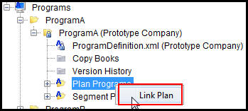Link Program to a Plan