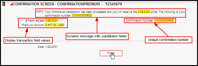 Confirmation Screen Prototype