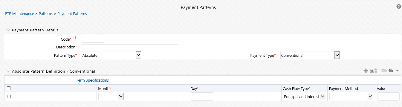 User Defined Payment Patterns