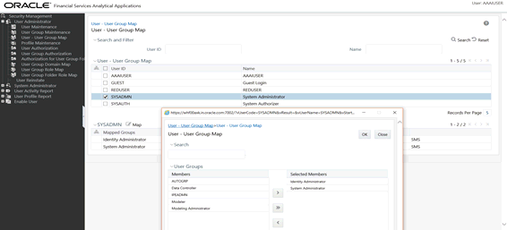 3 Mapping the OFSAA User to OBP User Groups