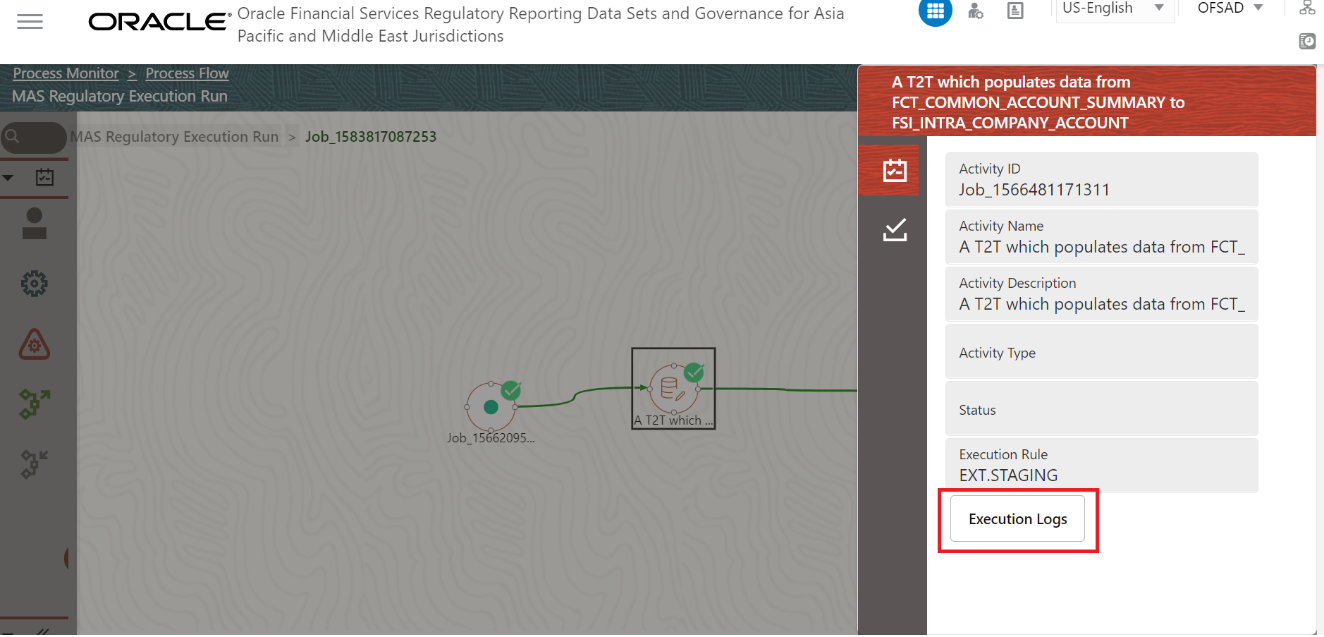 7 Executing Run through Process Modelling Framework in OFS REG REP APME