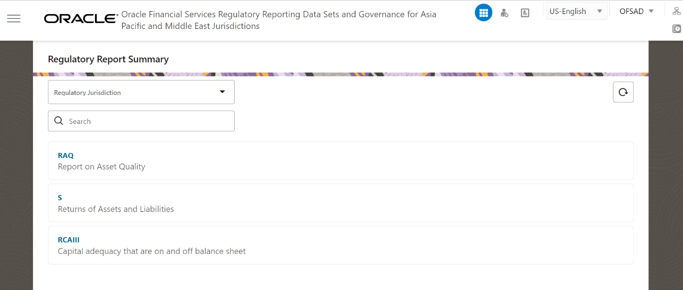 19 Regulatory Reports