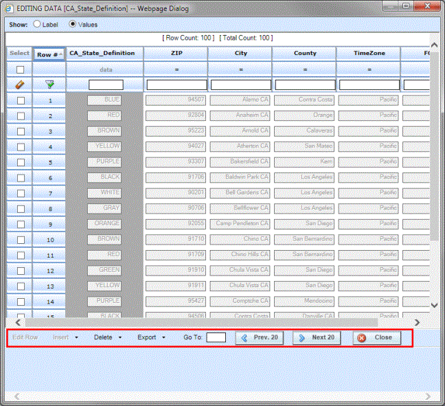 Editing Rows of a Data Source