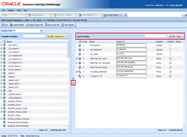 To Select a Range of Variables