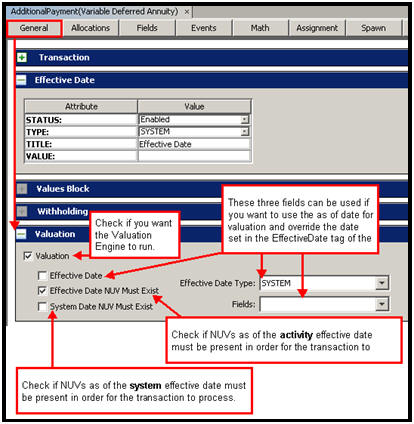 Transaction Valuation Configuration