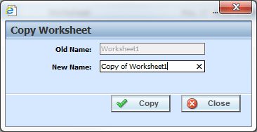 Copying a Worksheet