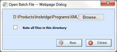 Rating an Insbridge XML Batch File