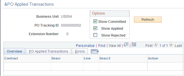 Reviewing PO Tracking Numbers