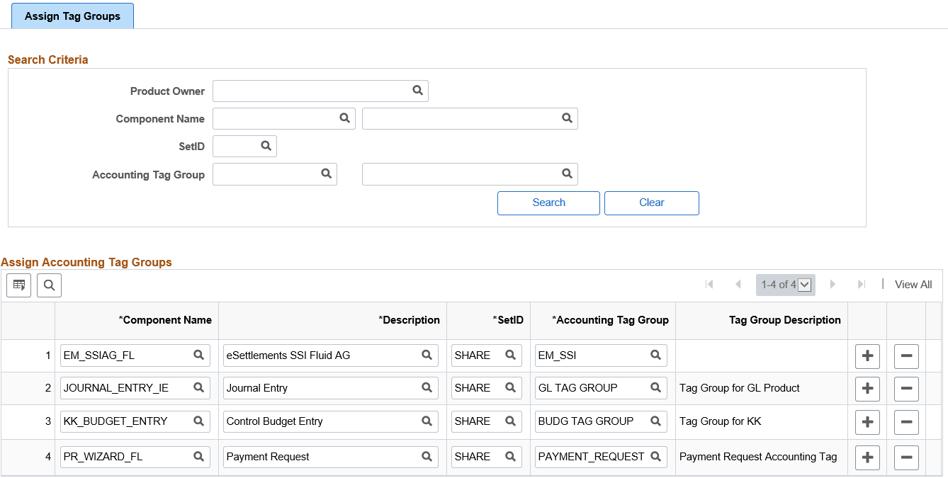 Setting Up Accounting Tags