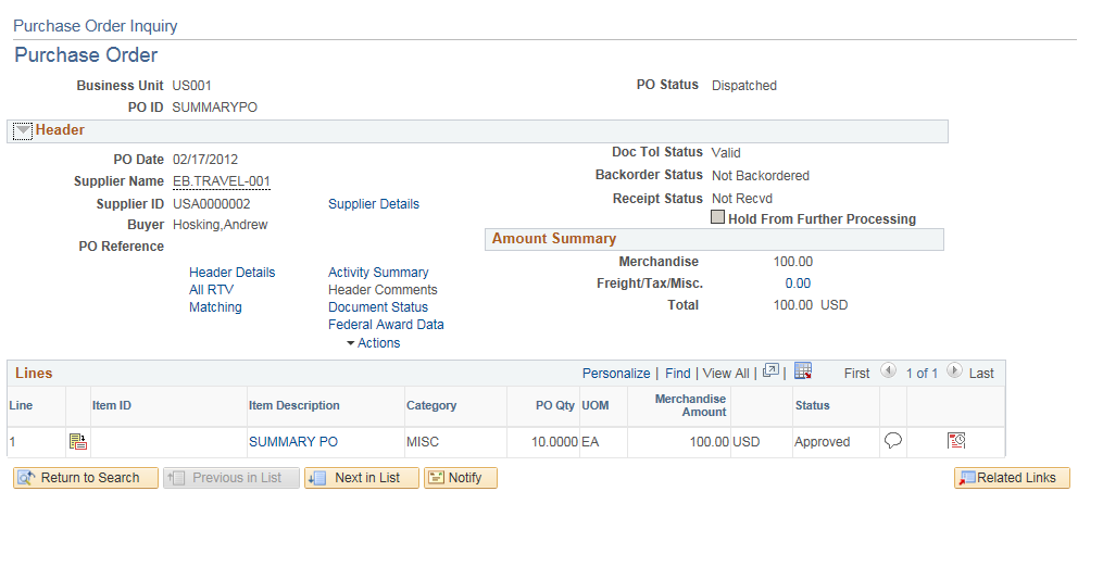 Inquiring About Purchase Orders