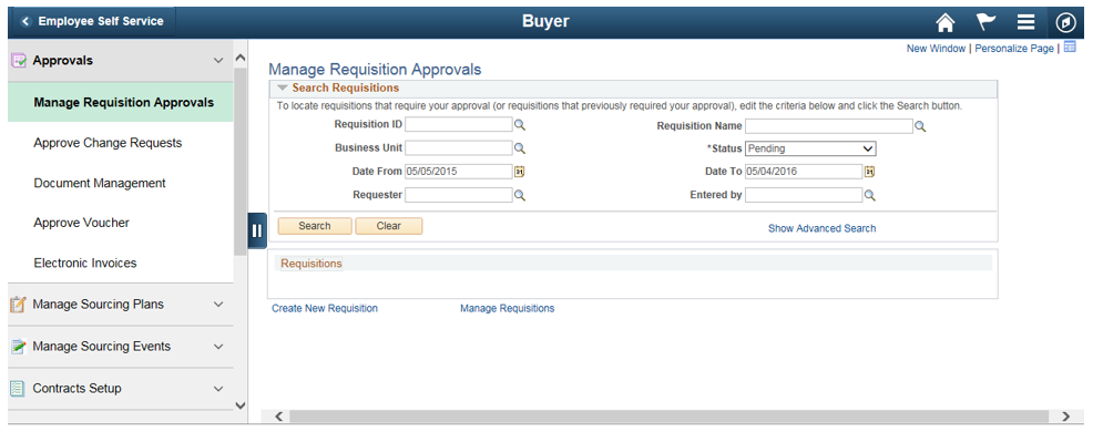 Using the Fluid User Interface for Buyer