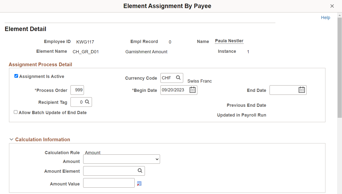 Defining Additional Information for Payment Types