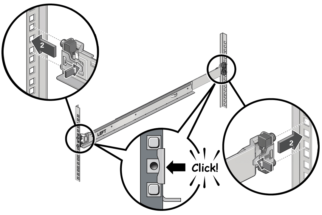 ラックへのOracle Database Applianceの設置