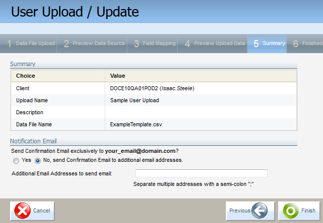 Uploading multiple user accounts
