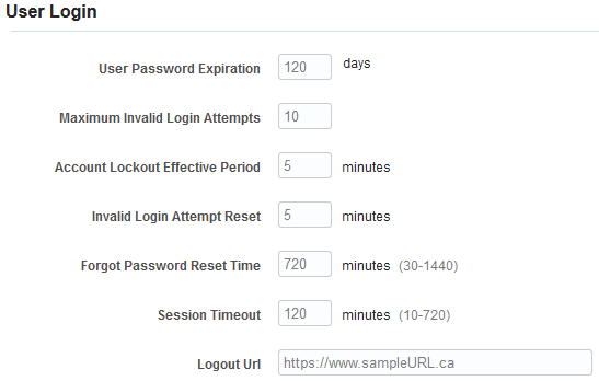 Setting up login requirements