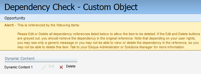 Deleting custom objects
