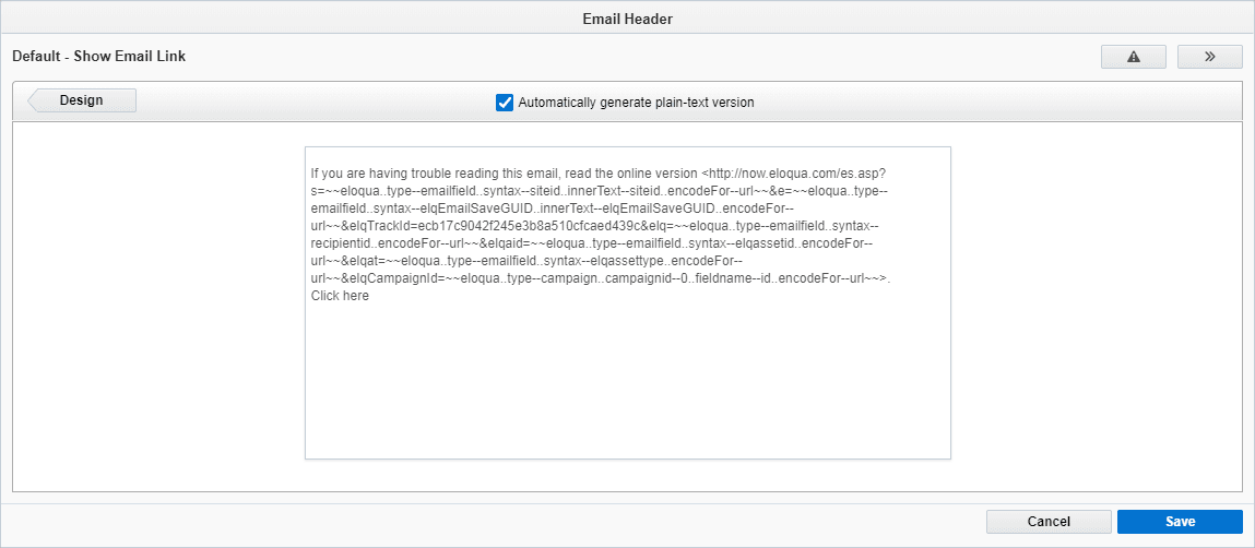 Creating plain-text email headers and footers